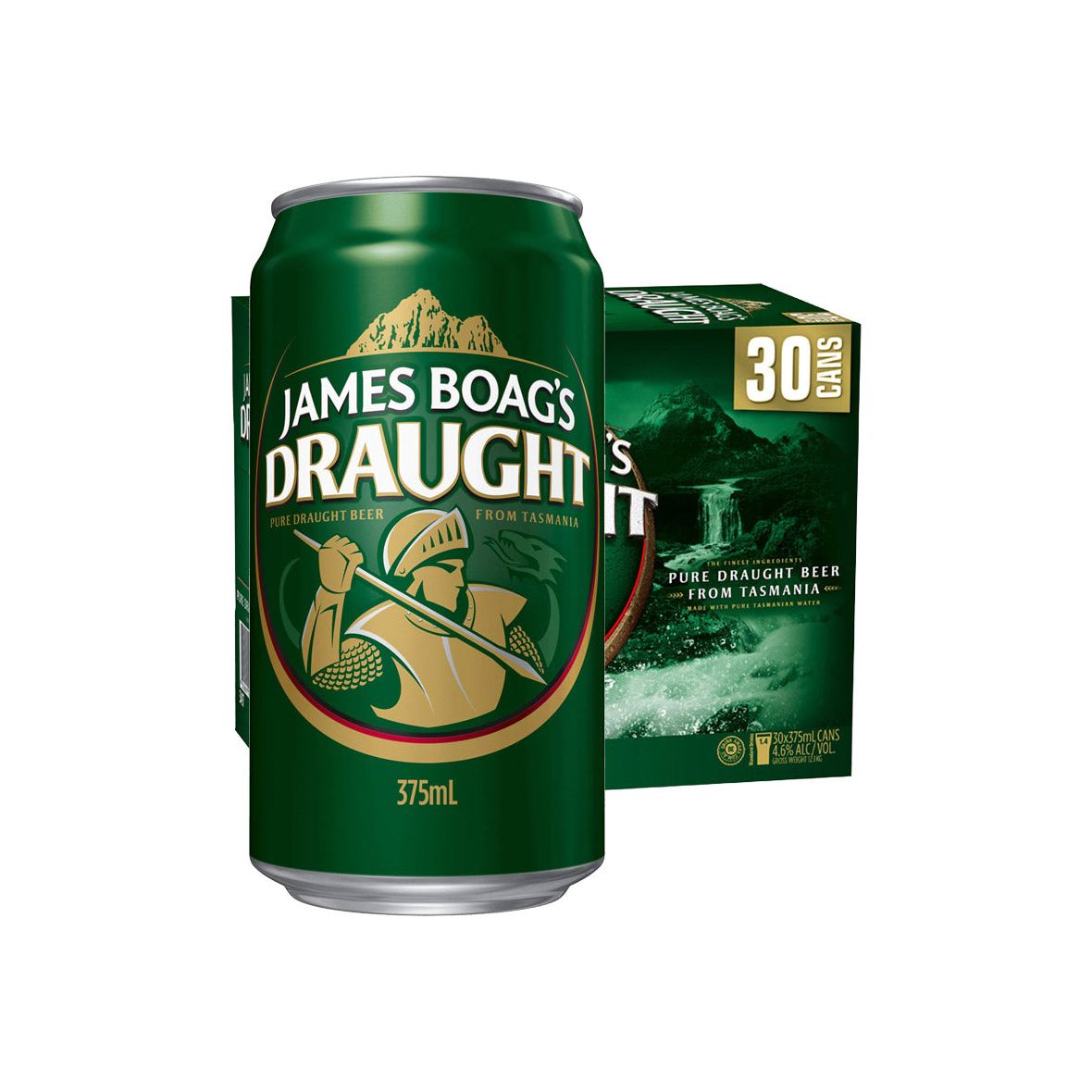 Beer :: Craft Beer :: James Boag's Draught Beer Block 30 x 375mL Cans ...