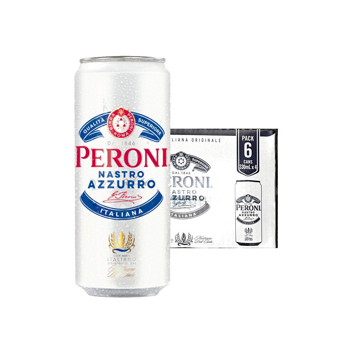 Beer :: Craft Beer :: Peroni Nastro Azzurro Lager Beer Case 6 x 4 Pack ...