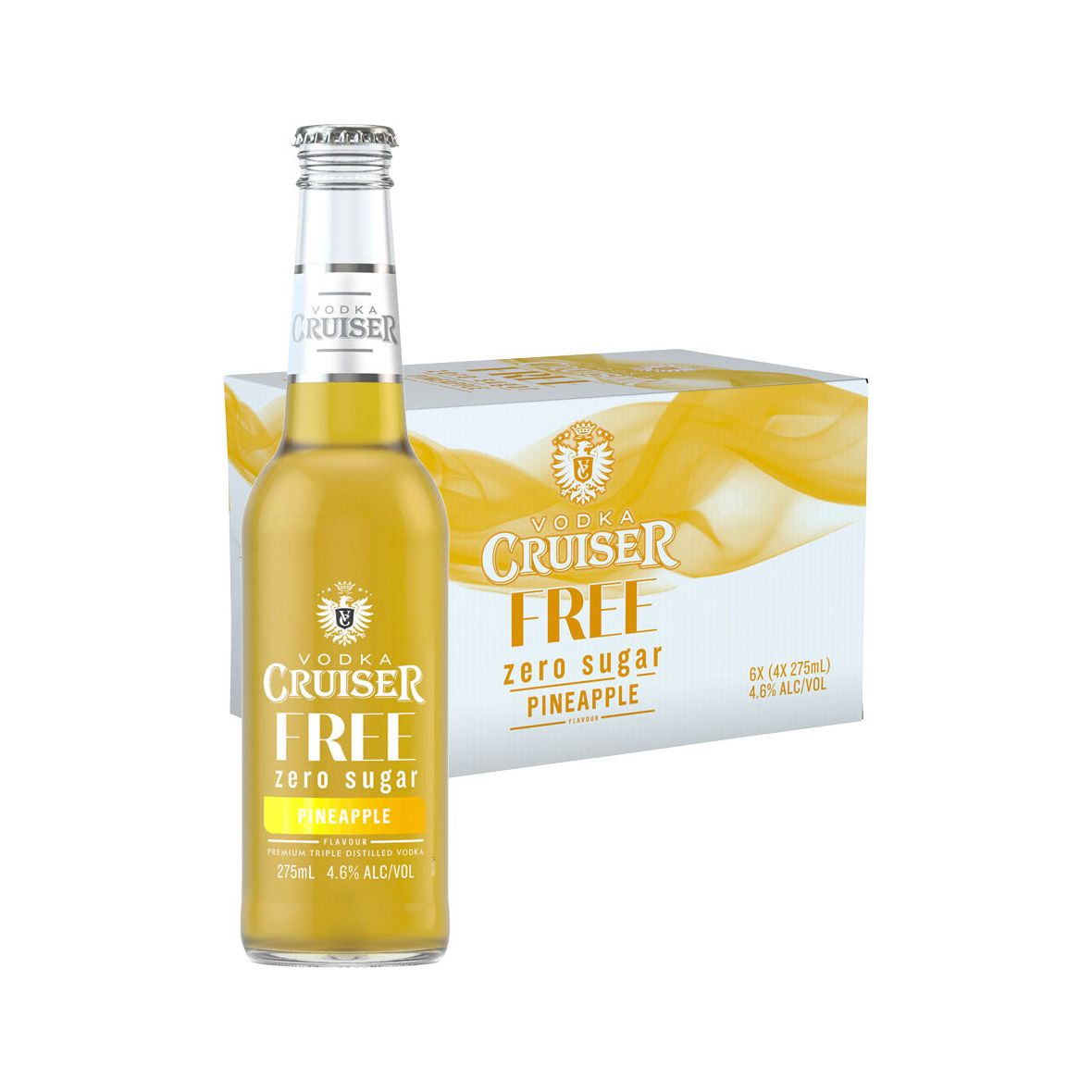 Premixed Drinks :: Seltzers :: Vodka Cruiser Sugar Free Pineapple 6 x 4 ...